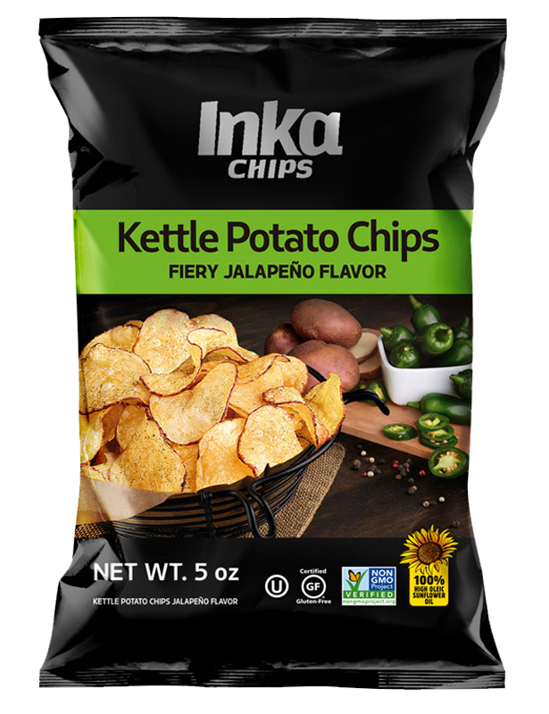Inka Chips Kettle Potato Chips Fiery Jalapeño Flavor